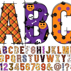 Halloween Clipart Alphabet PNG, Doodle Alphabet Clip Art, Transparent ...