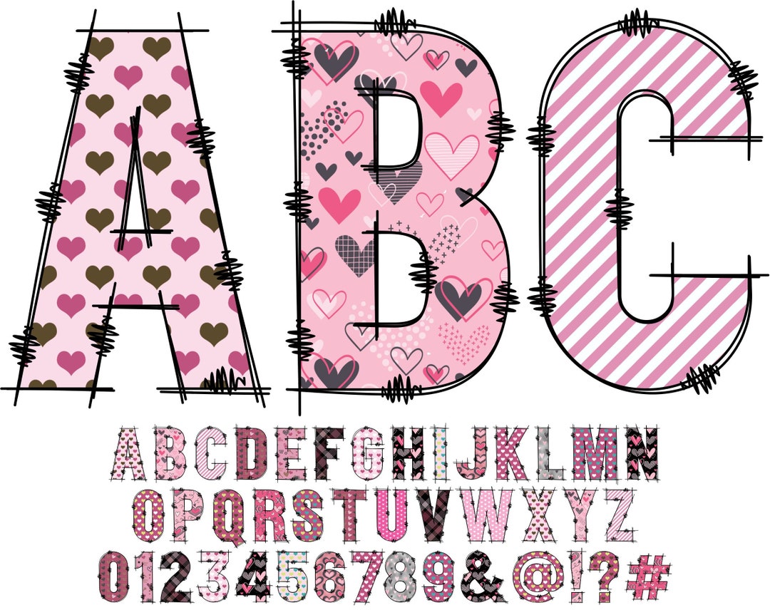 Valentine's Day Letters PNG, Love Letters Clip Art, PNG, Doodle ...