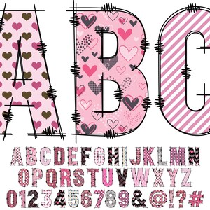 Valentine's Day Letters PNG, Love Letters Clip Art, PNG, Doodle ...