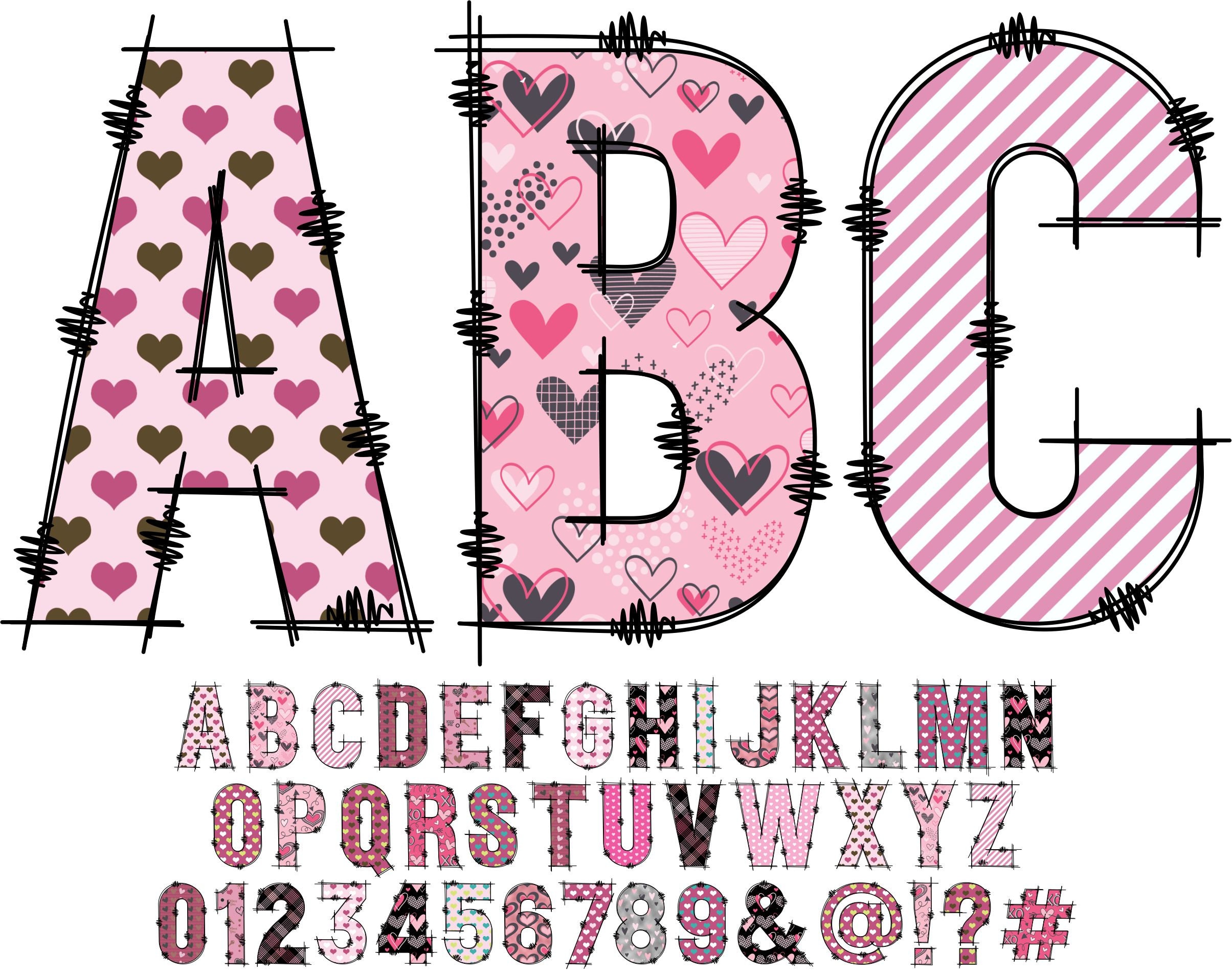 Valentine's Day Letters PNG Love Letters Clip Art PNG - Etsy UK