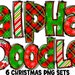 Christmas Clipart Letters PNG, Wrapping Paper Alphabet, Doodle Holidays ...