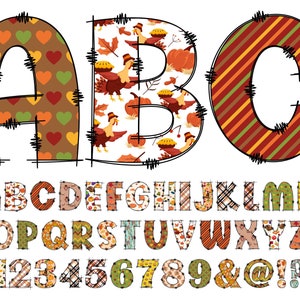 Thanksgiving Clipart Alphabet PNG, Watercolor, Transparent PNG, Doodle ...