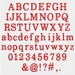 Faux Embroidery Red Stitch, Alphabet PNG, Faux Stitch Letters, Alpha ...