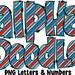 Stripe Letters & Numbers PNG, Alpha Doodle, PNG Letters, Stripe Doodle ...