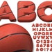 3D Basketball PNG Letters, Transparent Background, Basketball Alphabet ...