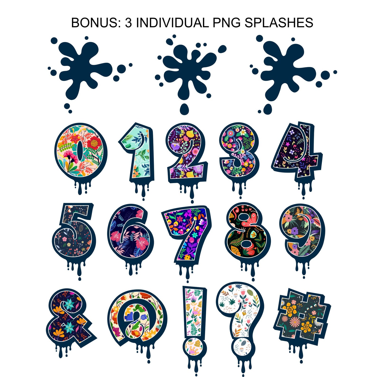 Graffiti Spring Floral Alphabet PNG Alpha Pack Doodle - Etsy