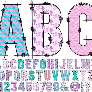 Mermaid Letters PNG, Doodle Alphabet Clip Art, Transparent PNG, Doodle ...