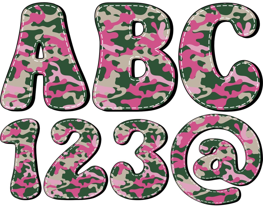 Camouflage Faux Applique PNG, Doodle Alpha, Camo Doodle, Doodle Letters ...