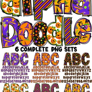 BUNDLE 48 Halloween Alphabet PNG Complete Sets, Halloween Letters ...