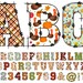 Thanksgiving Alphabet PNG, Watercolor Clip Art, Transparent PNG, Doodle ...