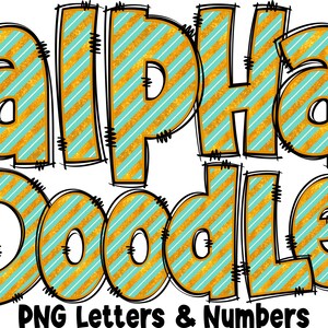 Stripe Letters & Numbers PNG, Alpha Doodle, PNG Letters, Stripe Doodle ...