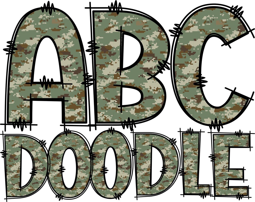 Camouflage Doodle PNG, Doodle Alpha, Camo Doodle, Doodle Letters PNG ...