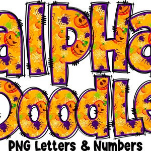 Halloween Alphabet PNG, Halloween, Halloween Day, Alpha Doodle, PNG ...