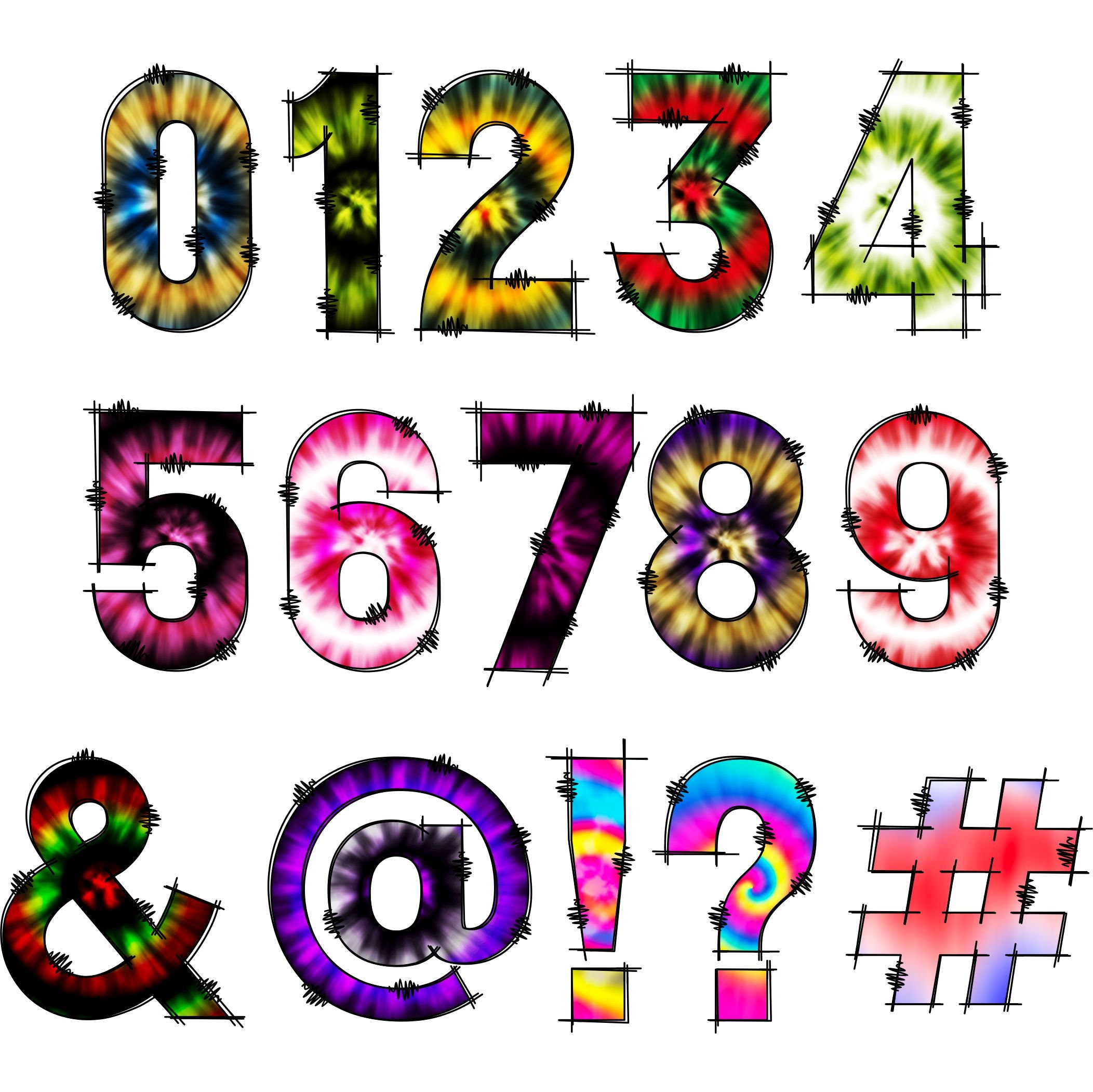 Tie Dye Alphabet PNG Doodle Alphabet Clip Art Transparent - Etsy Australia