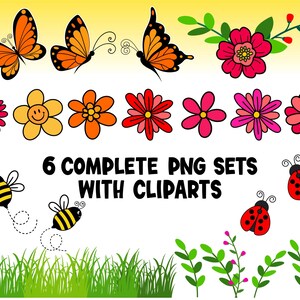 BUNDLE Spring Floral Alphabet PNG, Doodle Alpha, Doodle Flowers, Doodle ...