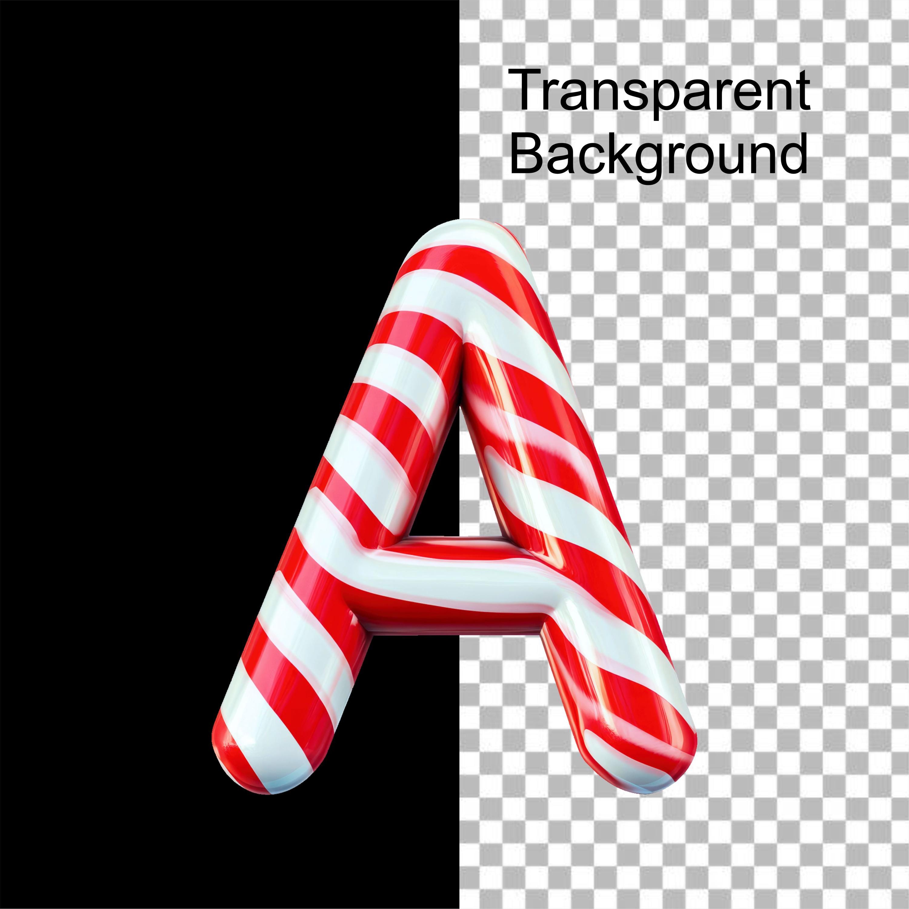 Candy Cane PNG Letters, Red White Candy Cane, Candy Cane Alphabet Clip ...