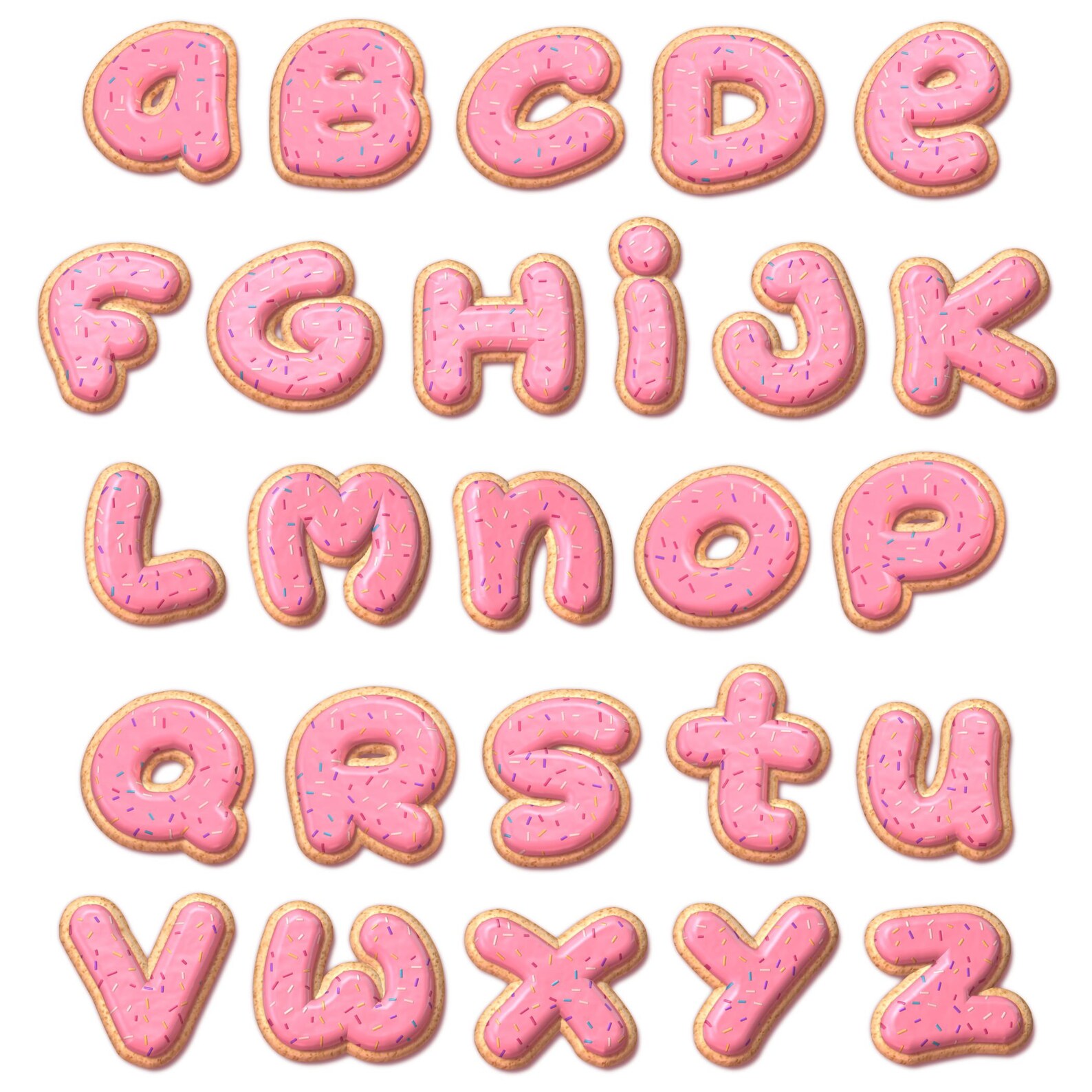 Cookies 3D Letters PNG Cookies Alphabet Clip Art PNG Candy | Etsy