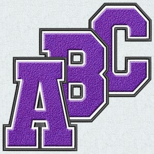 Faux Embroidery Chenille Letters BUNDLE, Faux Chenille Patch, Faux ...