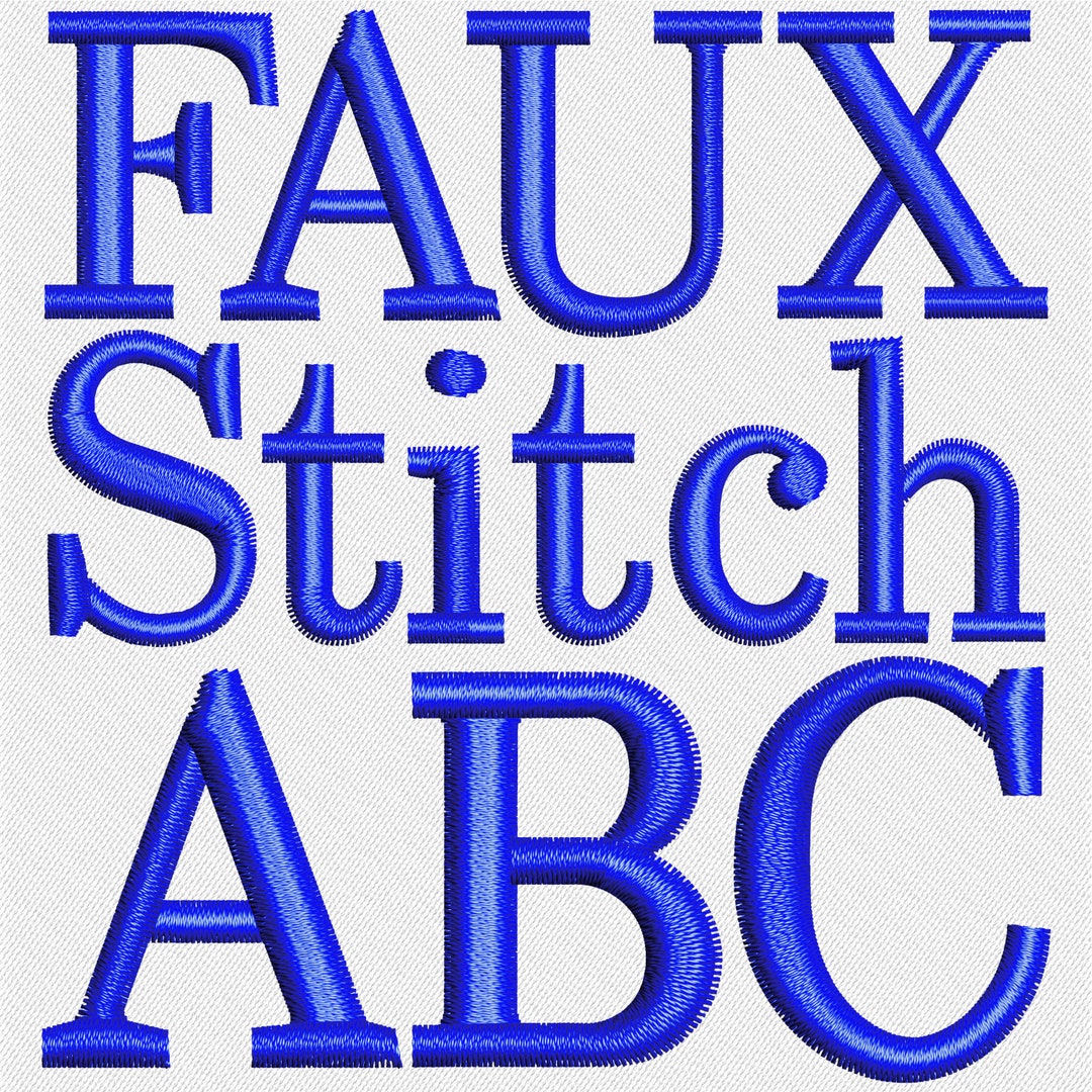Faux Embroidery Blue Stitch, Alphabet PNG, Faux Stitch Letters, Alpha ...