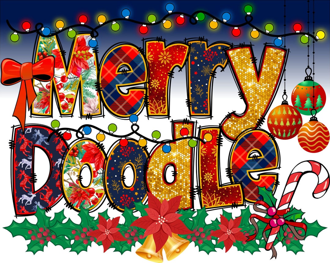 Christmas Alphabet PNG, Holiday, Christmas Letters, Christmas Doodle ...
