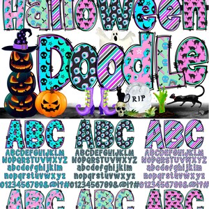 BUNDLE 48 Halloween Alphabet PNG Complete Sets, Halloween Letters ...