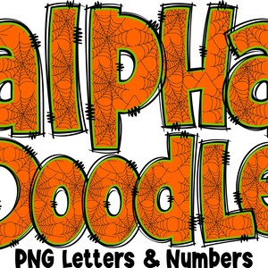 Halloween Alphabet PNG, Halloween, Halloween Day, Alpha Doodle, PNG ...