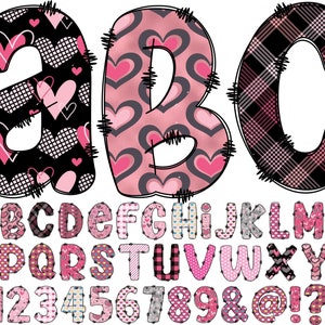 Valentine's Day Alphabet PNG, Love Alphabet Clip Art, PNG, Doodle ...