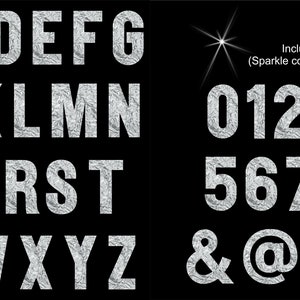 Bundle PNG Silver Glitter Letters, Sparkle Clip Art, Letters Alphabet ...
