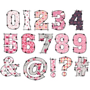 Valentine's Day Alphabet PNG, Love Alphabet Clip Art, PNG, Doodle ...