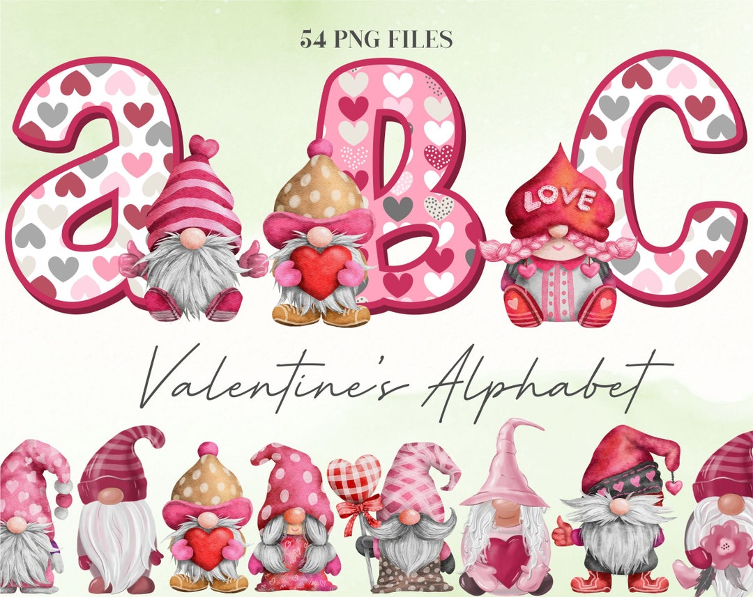 Valentine's Day Letters PNG, Love Alphabet Clip Art, PNG, Doodle ...