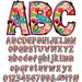 BUNDLE Spring Floral Alphabet PNG, Doodle Alpha, Doodle Flowers, Doodle ...
