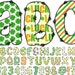 St Patrick's Day Letters PNG, Shamrock Alphabet Clip Art, Doodle, St ...