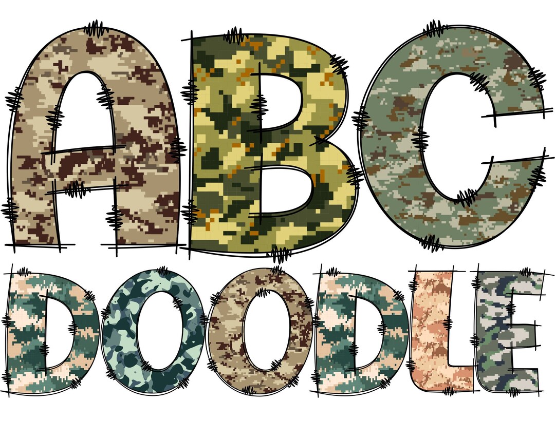 Camouflage Doodle PNG, Doodle Alpha, Camo Doodle, Doodle Letters PNG ...