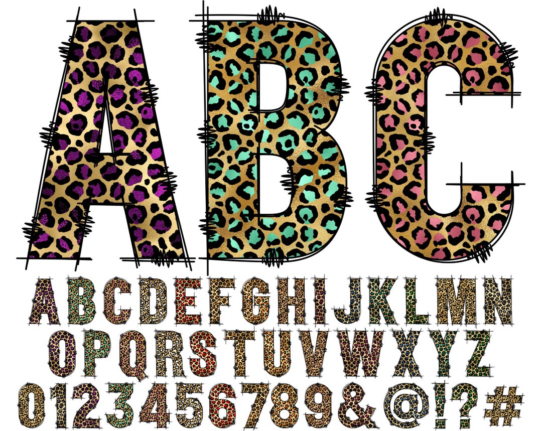 Leopard Print Alphabet PNG, Doodle Clip Art, Transparent PNG, Doodle ...