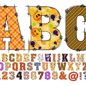 Halloween Clipart Alphabet PNG, Doodle Alphabet Clip Art, Transparent ...