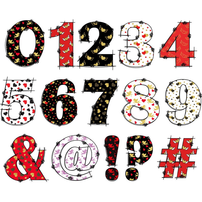 Valentine's Day Letters PNG Love Alphabet Clip Art PNG - Etsy