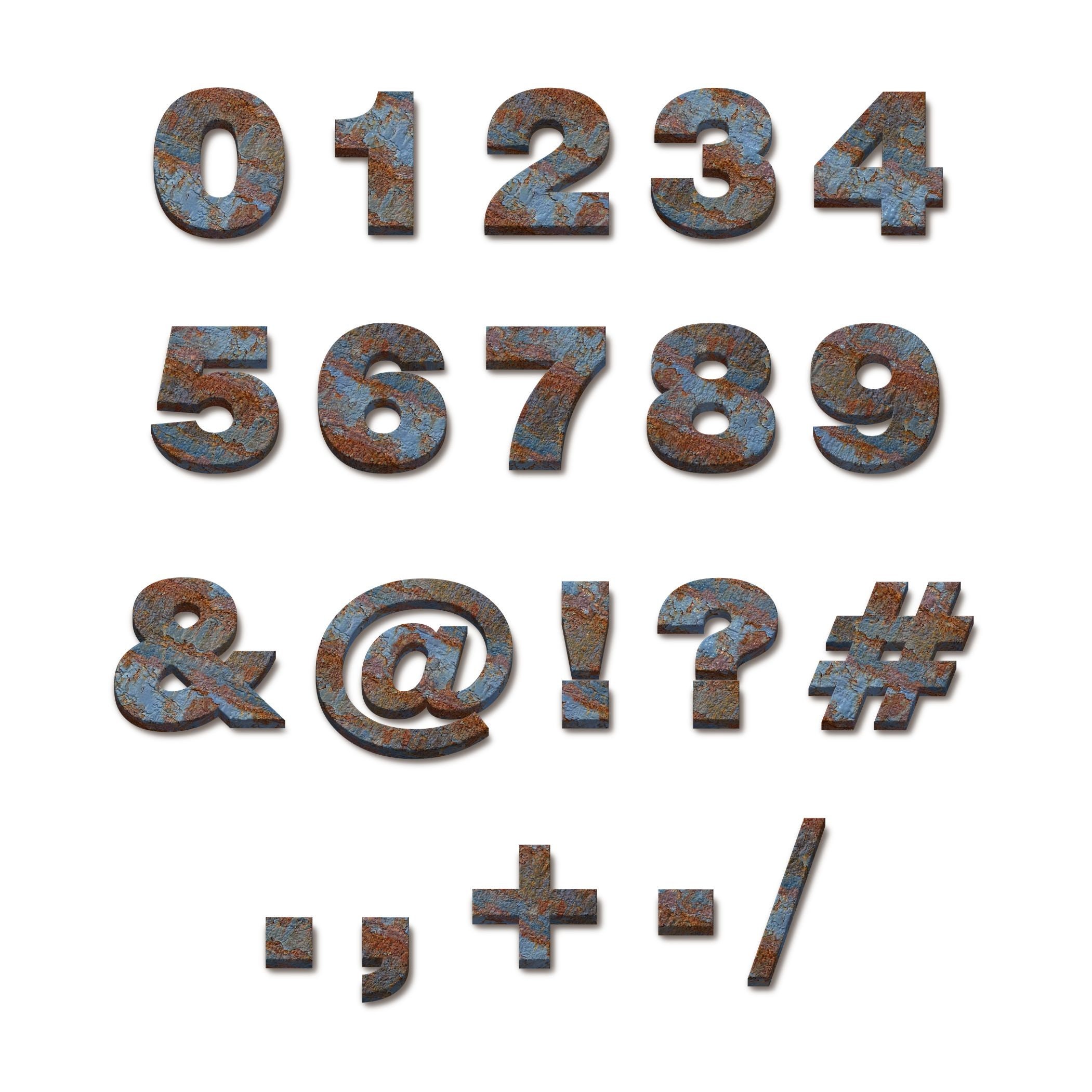 Rusted PNG Letters, Transparent Background, 3D Rusted Alphabet Clip Art ...
