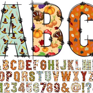 Thanksgiving Clipart Alphabet PNG, Watercolor, Transparent PNG, Doodle ...