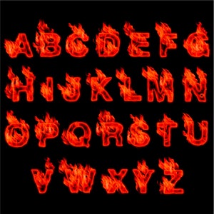 Red Fire PNG Letters, Transparent Background, Flame Alphabet Clip Art ...