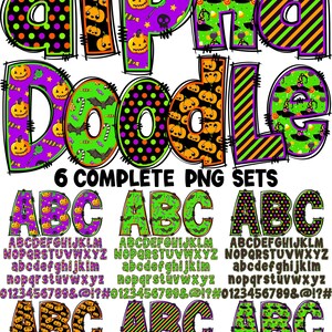 BUNDLE 48 Halloween Alphabet PNG Complete Sets, Halloween Letters ...