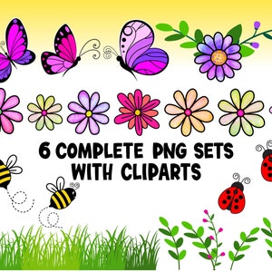 BUNDLE Spring Floral Alphabet PNG, Doodle Alpha, Doodle Flowers, Doodle ...