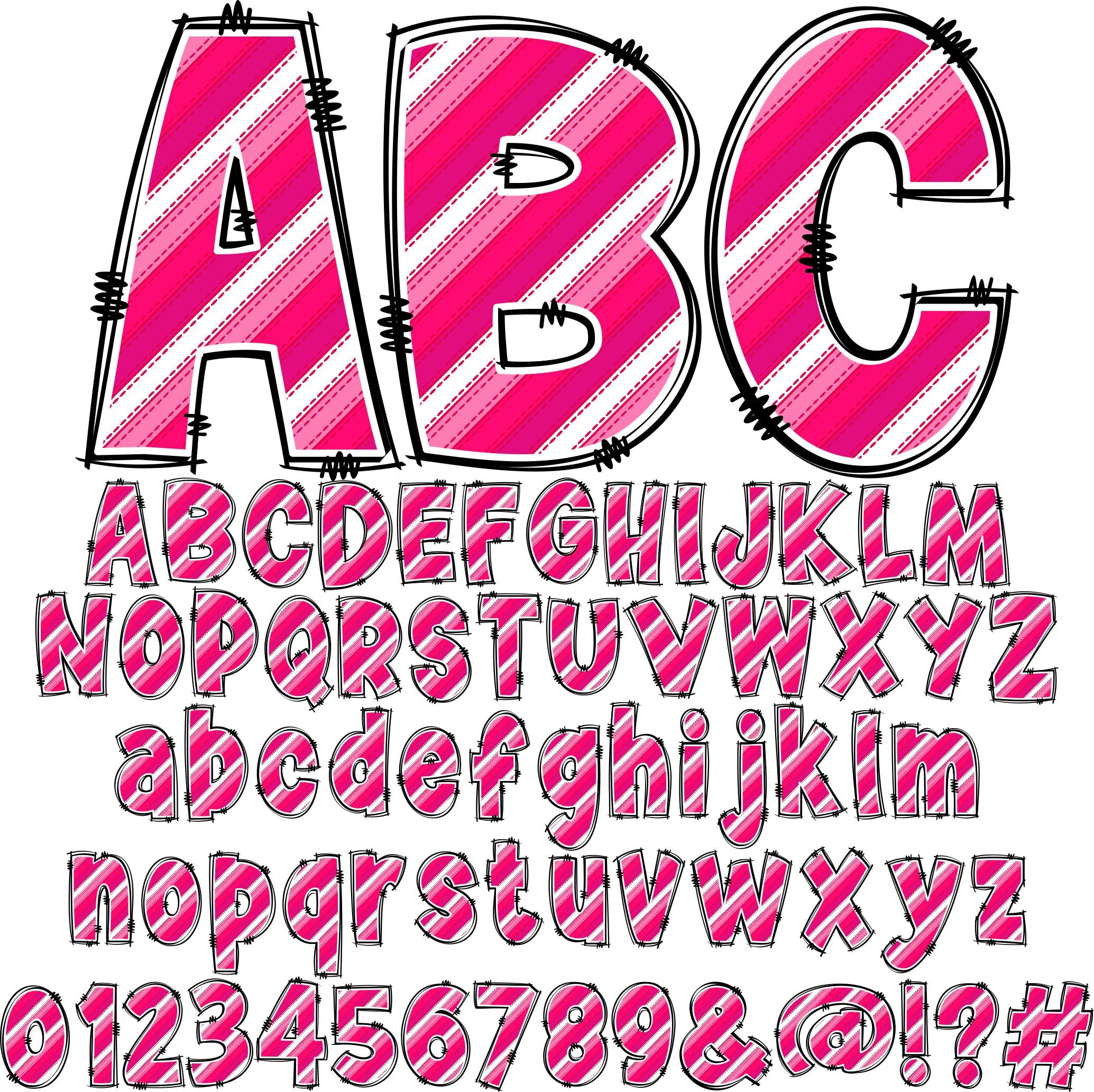 Valentine's Day Alphabet PNG Valentines Letters - Etsy