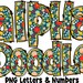 Floral Letters & Numbers PNG, Alpha Doodle, PNG Letters, Floral Doodle ...