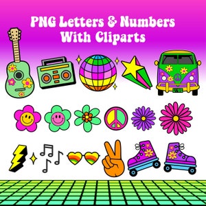 Groovy Alphabet PNG, Retro Boho Letters, Retro Doodle, Groovy Doodle ...