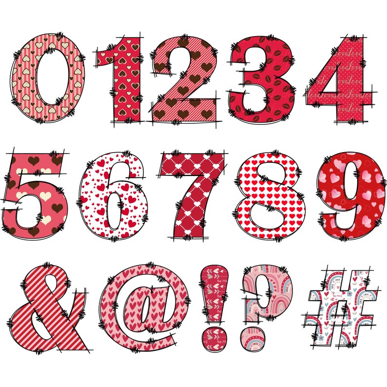 Valentine's Day Letters PNG, Love Alphabet Clip Art, PNG, Doodle ...