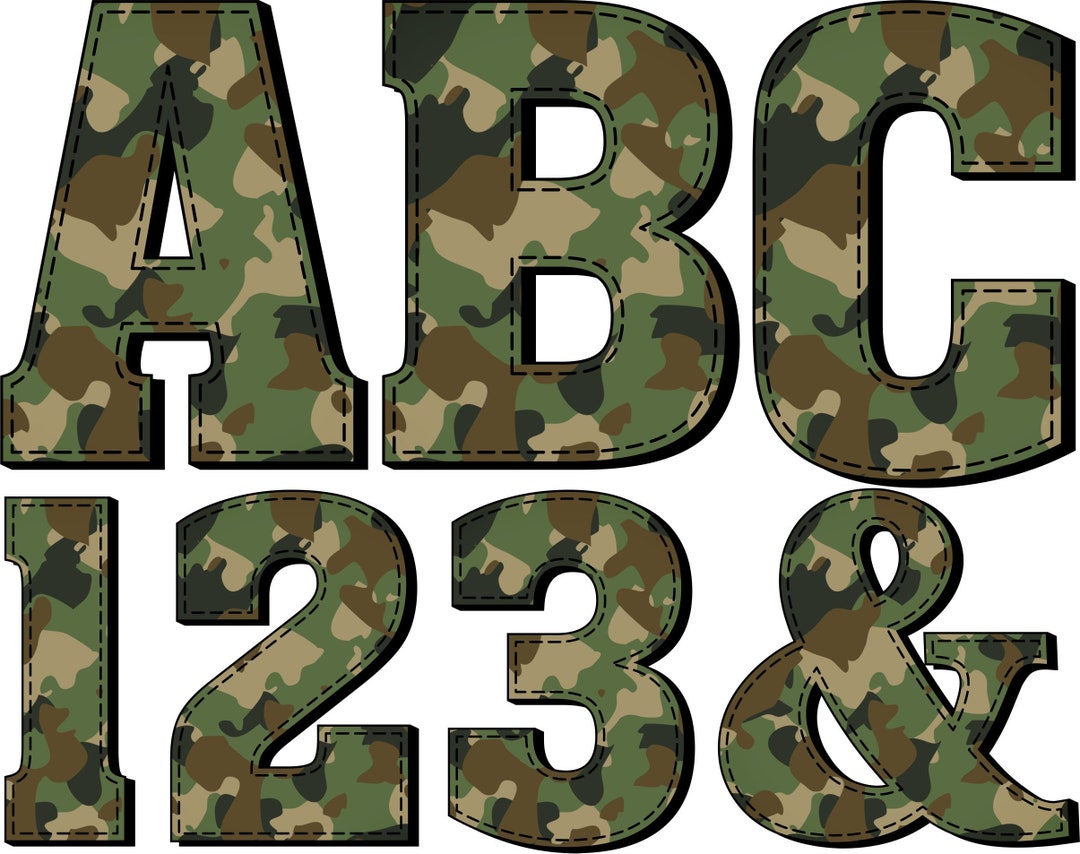 Camouflage Faux Applique PNG, Doodle Alpha, Camo Doodle, Doodle Letters ...