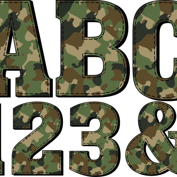 Camo Letters - Etsy