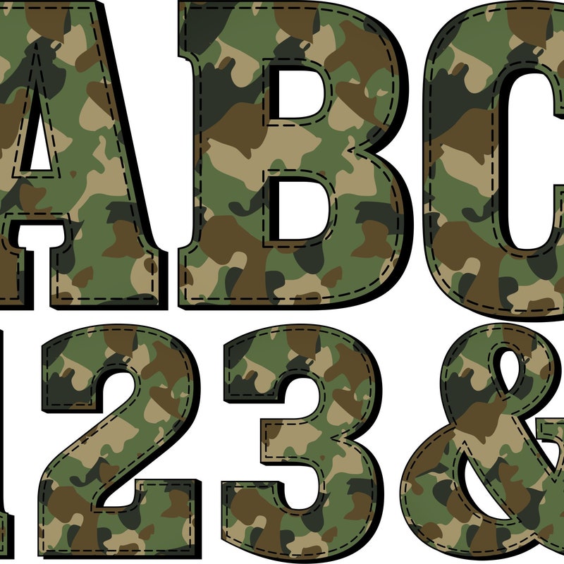 Camo Letters - Etsy