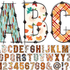Thanksgiving Clipart Alphabet PNG, Watercolor Alphabet, PNG, Doodle ...
