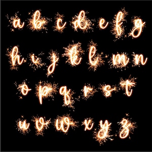 Sparks PNG Letters, Transparent Background, Fire Alphabet Clip Art, PNG ...